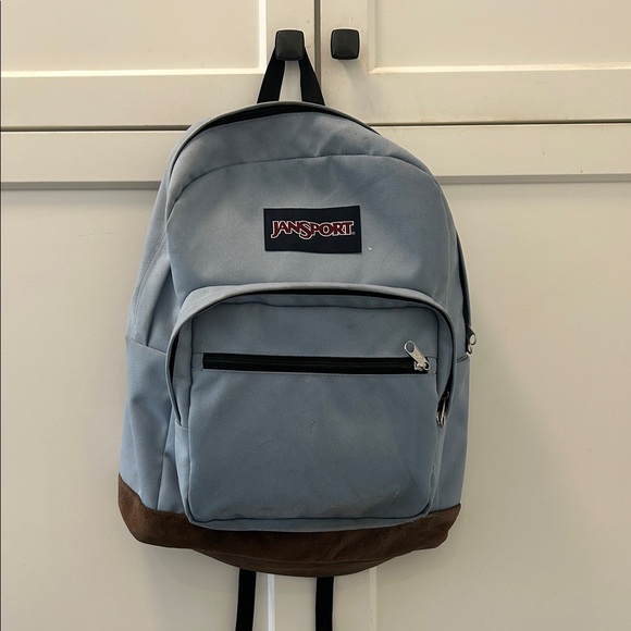 Jansport | Bags | Jansport Light Blue And Brown Backpack | Poshmark